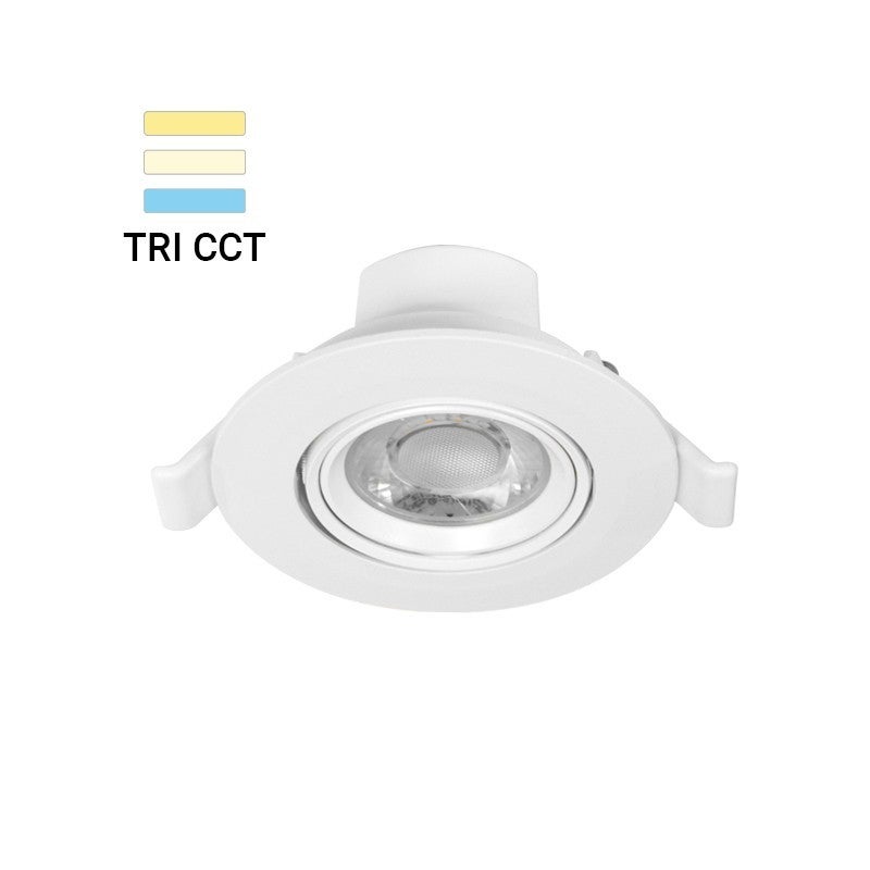 LED spot Orientable 230V IK06 7W 700lm 60° Ø90mm IP20 Blanco - CCT ...