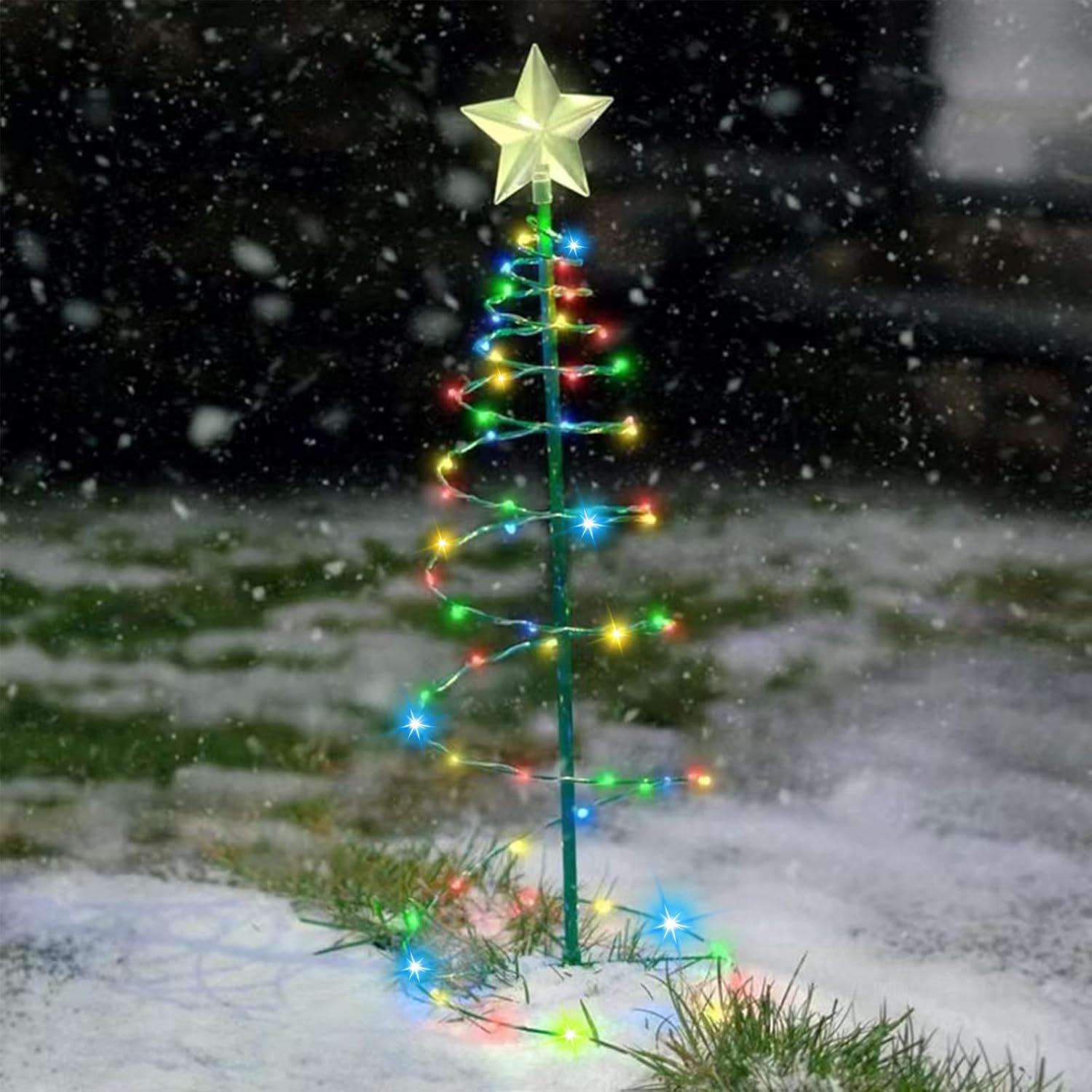 Noel Exterior Solar Sapin, Árbol de Navidad LED de Metal Premium ...