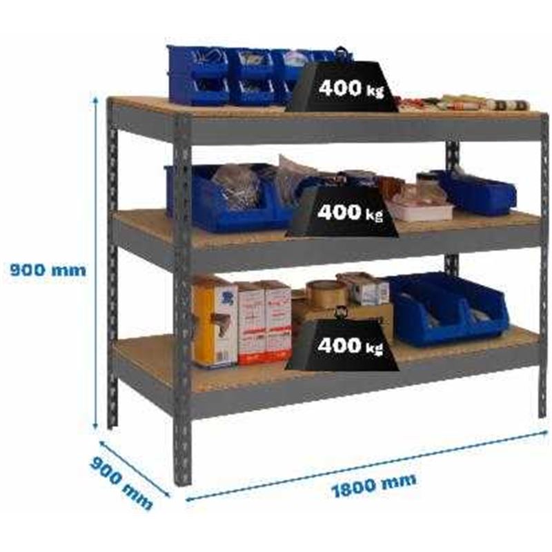 Mesa de trabajo SIMONWORK BASIC 3 901890-3 GALVANIZADO/MADERA ...