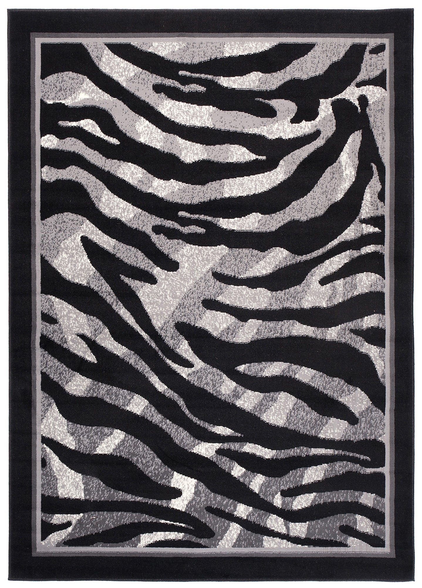 TAPISO Dream Tapis Salon Chambre Gris Noir Animal Sauvage Zèbre Doux ...