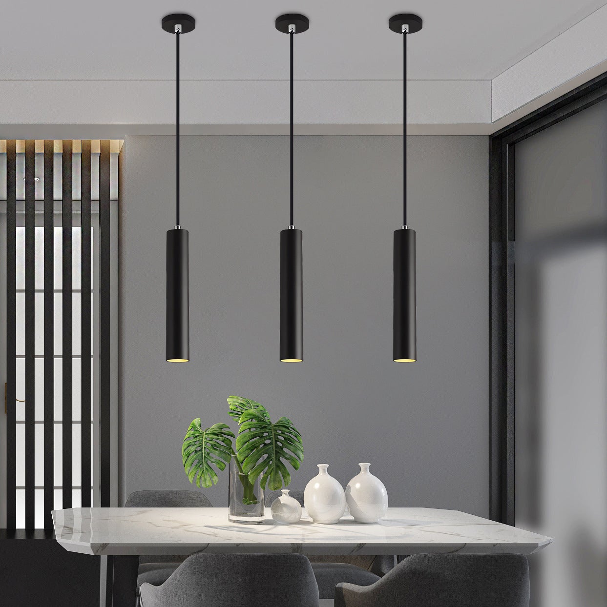 Suspension 3 pièces, lampe de chevet, suspension droite et créative ...