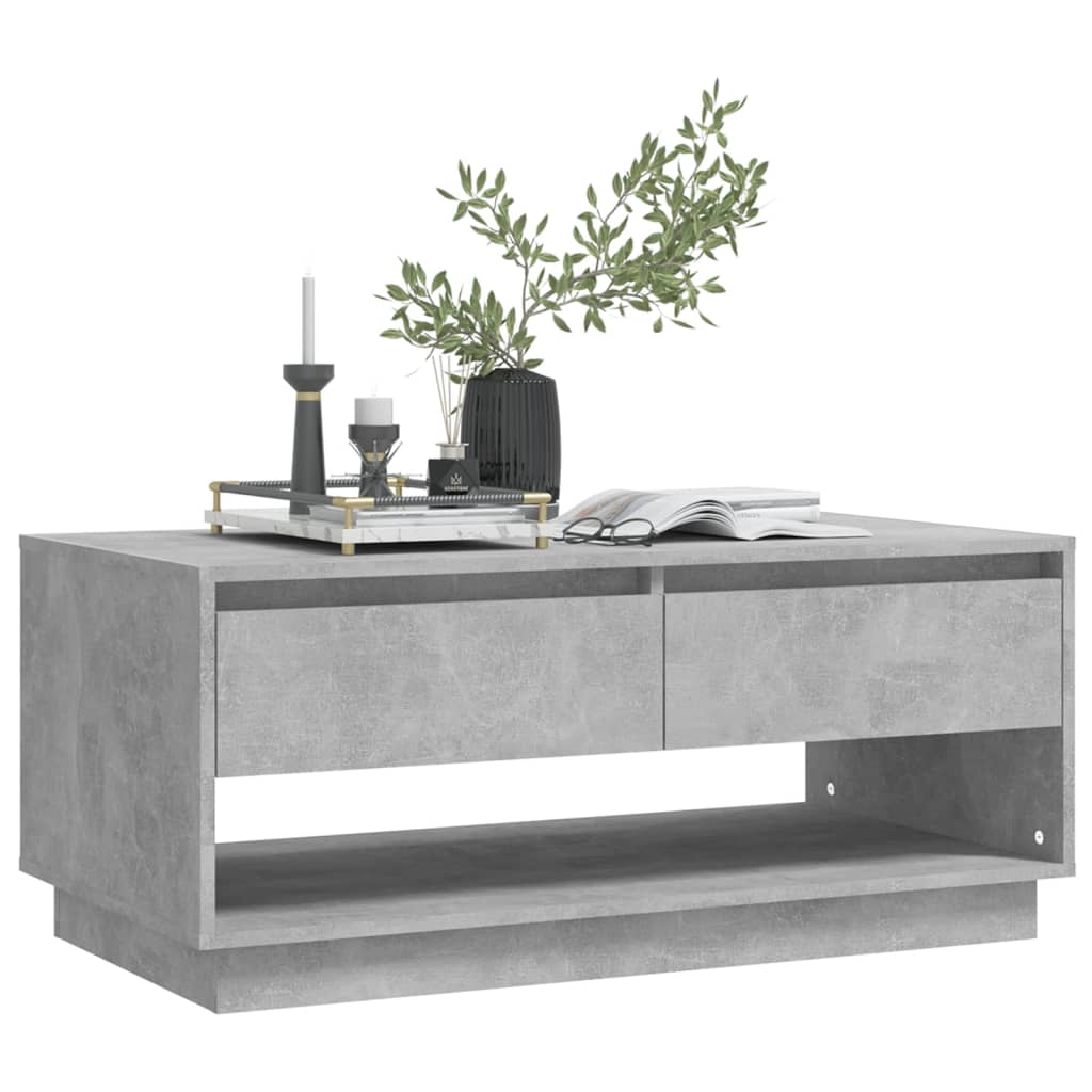 Table basse Gris béton 102,5x55x44 cm | Leroy Merlin