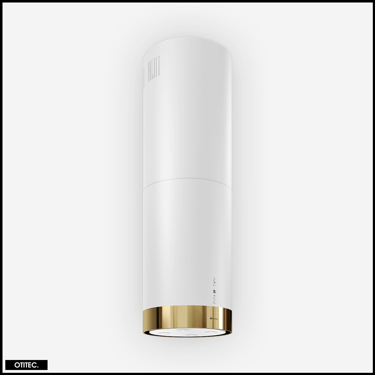 Hotte Îlot Aspirante Silencieuse - 39 cm - 742 m3/h - CYLINDRO - Blanc ...