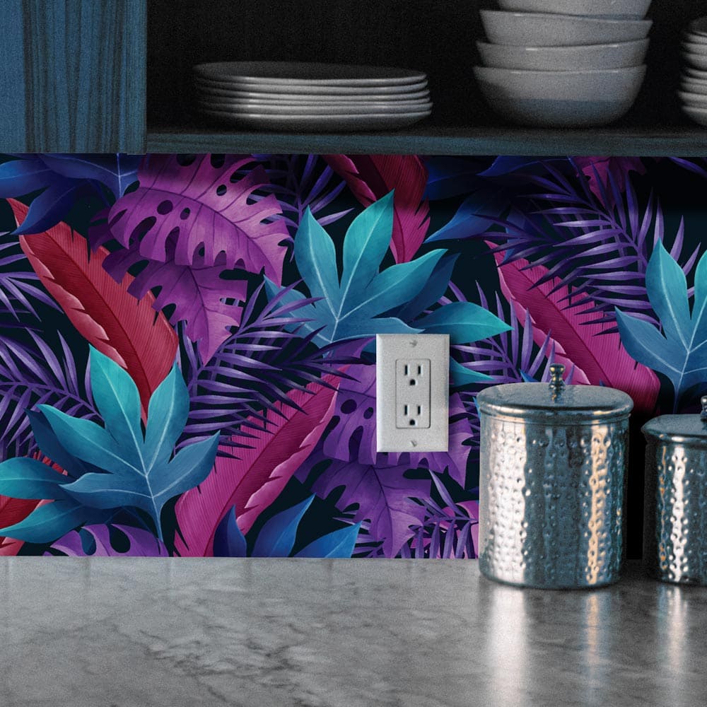 Crédence Adhésive Exotique Pourpre - 300 x 60 cm | Leroy Merlin