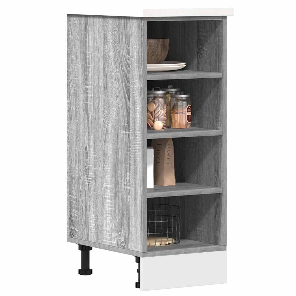 Meuble bas "Riga" Gris 30 x 44,5 x 81,5 cm Bois d'ingénierie | Leroy Merlin