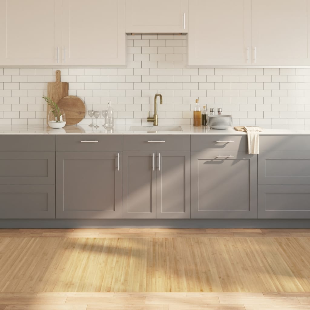 Alfombra rectangular bambú color natural claro 100x300 cm / 100 x 300 ...