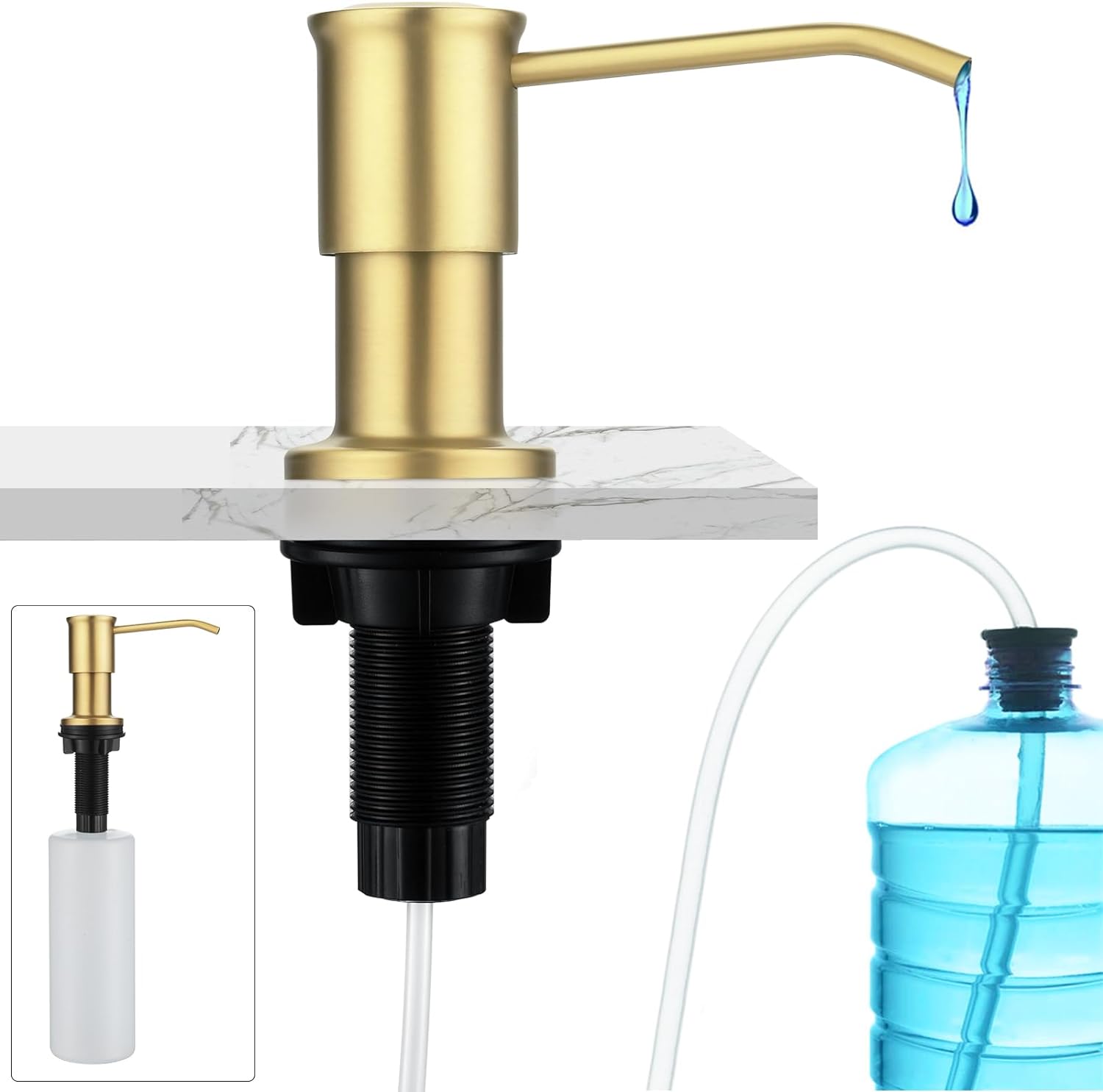 Distributeur de savon pour évier avec flacon de 500ML et kit d ...