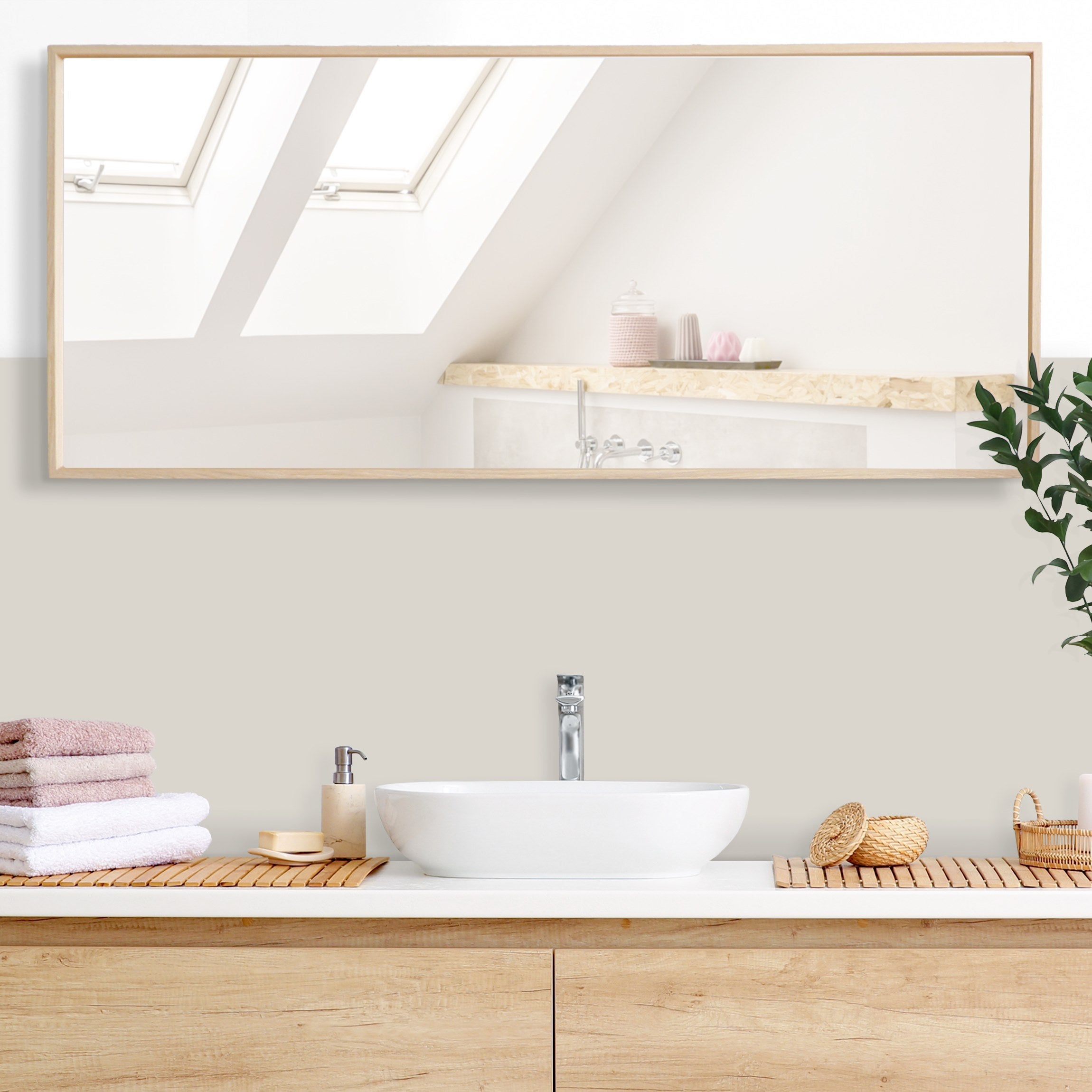 Panneau mural pour salle de bain - Sable de mer 300 x 50 cm | Leroy Merlin