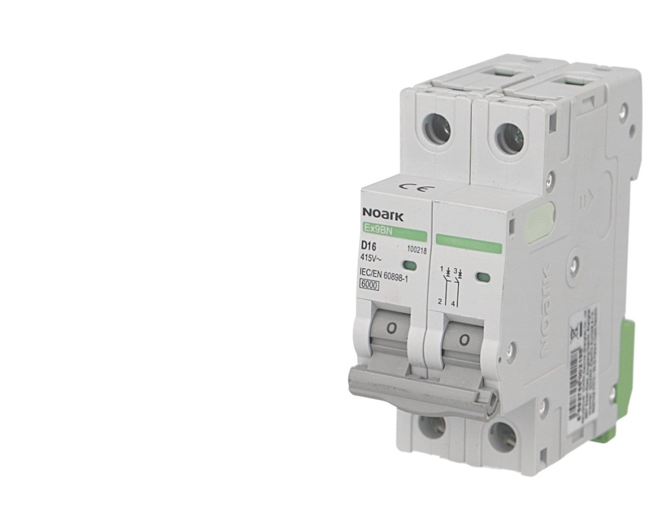 Disjoncteur bipolaire modulaire 16A courbe D Noark Ex9BN | Leroy Merlin
