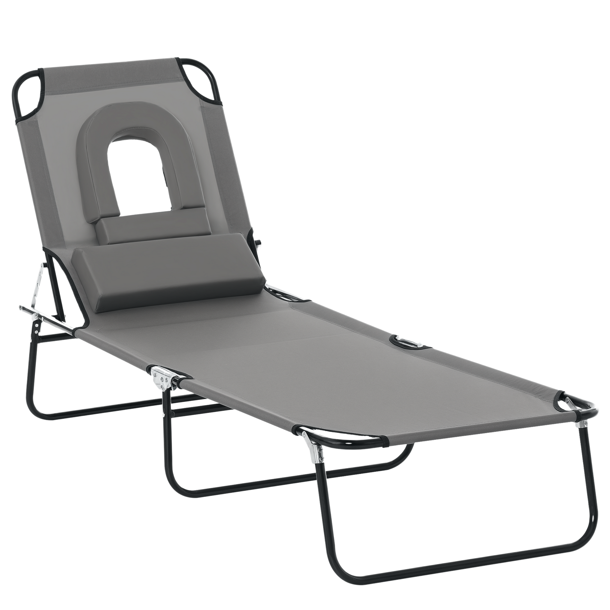 Bain soleil pliable transat inclinable 4 positions chaise longue 3 ...