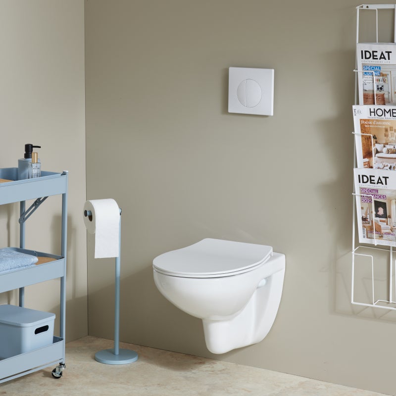 Pack WC Suspendu NF Bâti-support Universel Siamp avec Cuvette Sans ...