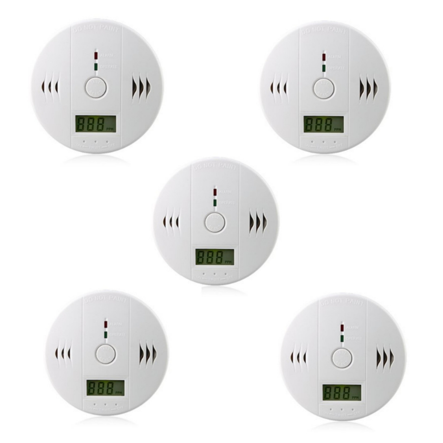 Detector de CO 5x con alarma visual y sonora: proteja su hogar contra ...
