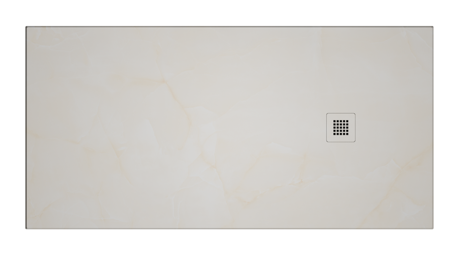 RECEVEUR DE DOUCHE EN RÉSINE LM SLATE PREMIUM - 100x80 - Couleur Marble ...