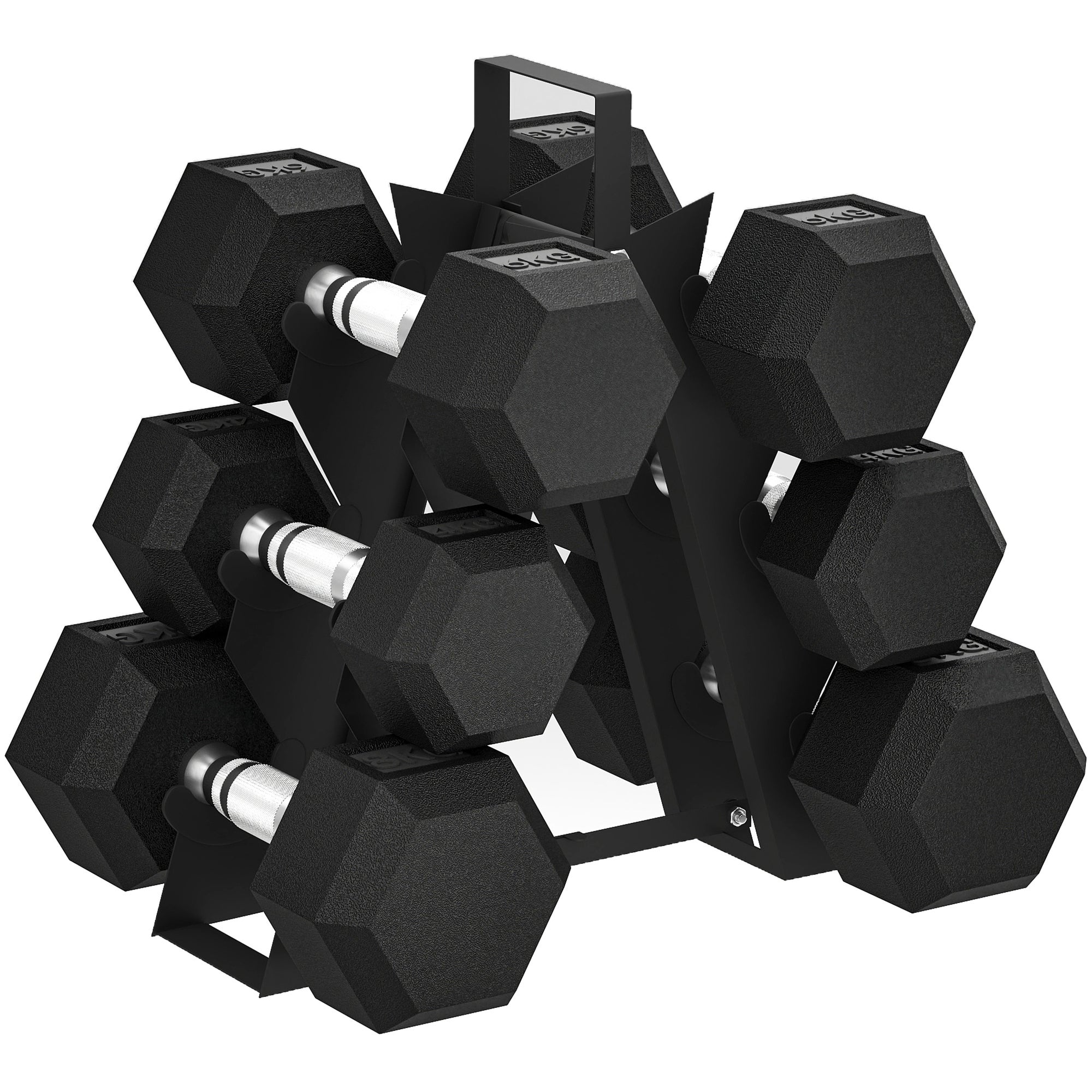 Juego de Mancuernas SPORTNOW Metal, Goma Negro 34x10x32 cm | Leroy Merlin
