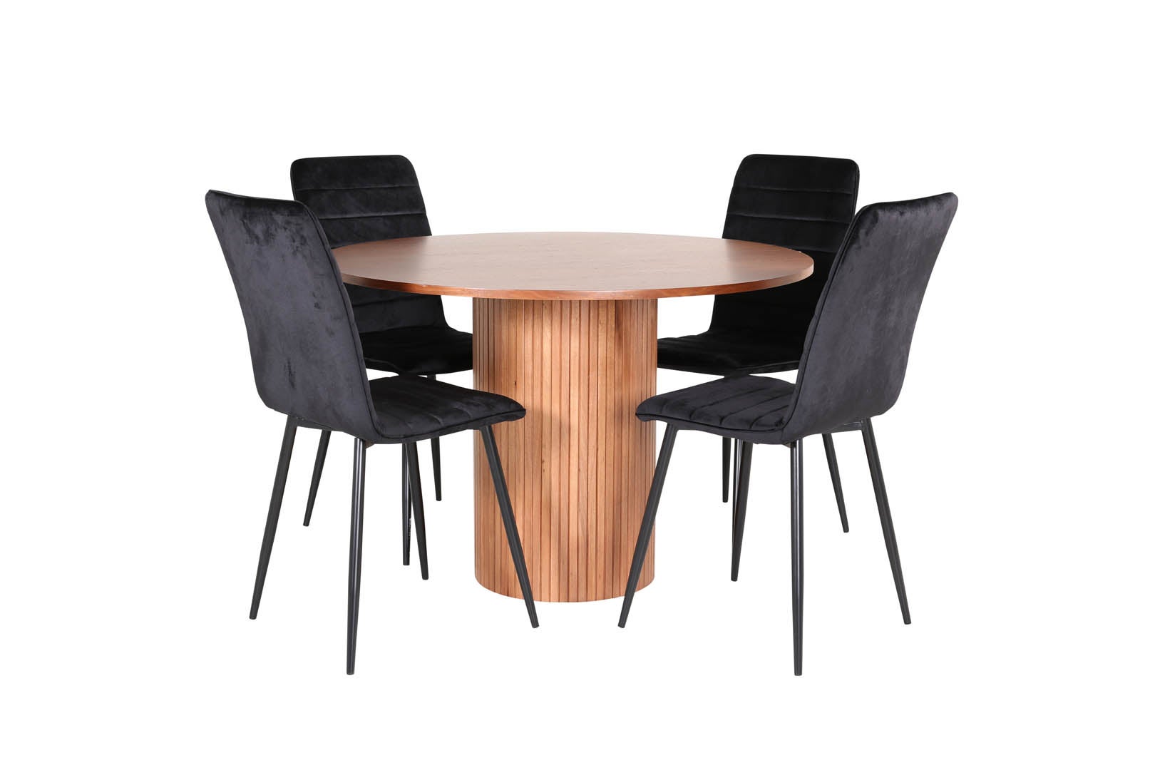 BiancaROWA ensemble table, table chêne plaqué et 4 Windu Lyx chaises ...