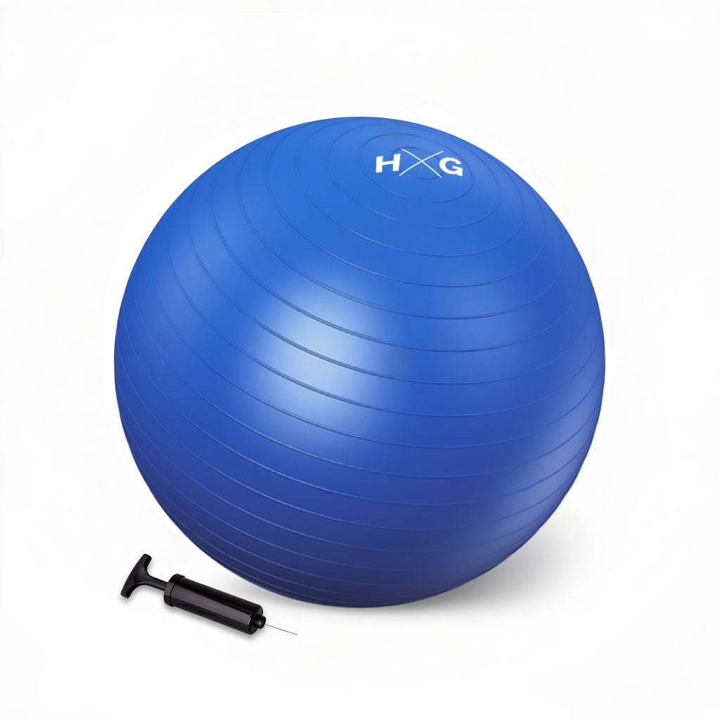 HxG Fitball 65 cm Azul con Inflador | Antideslizante, Tecnología Anti ...