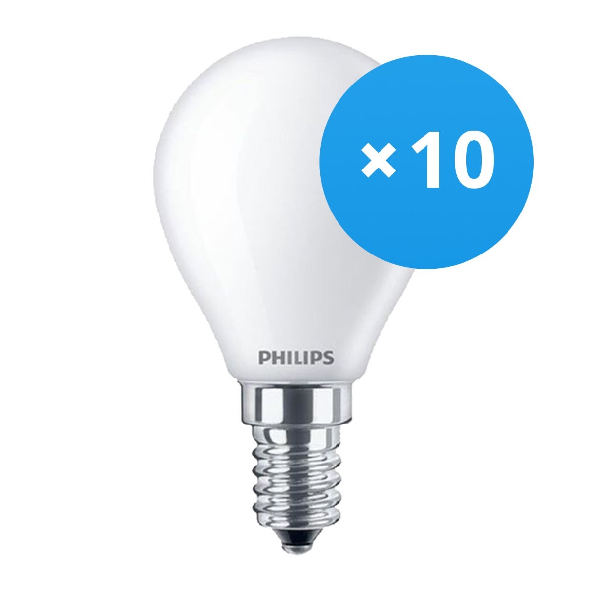 Lot 10x Philips Corepro LED Lustre E14 Boule Dépolie 4.3W 470lm - 827 ...