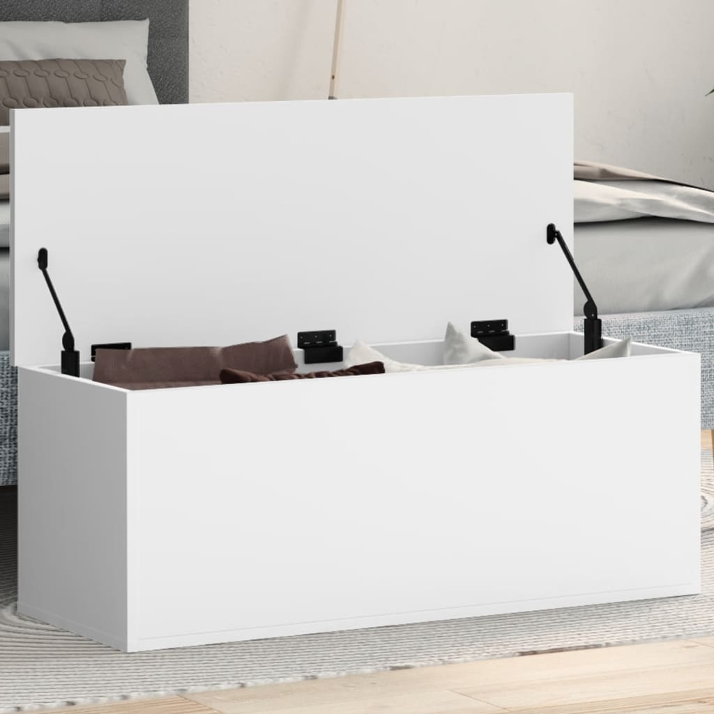 Bo?te de rangement blanc 90x35x35 cm bois d'ingénierie | Leroy Merlin