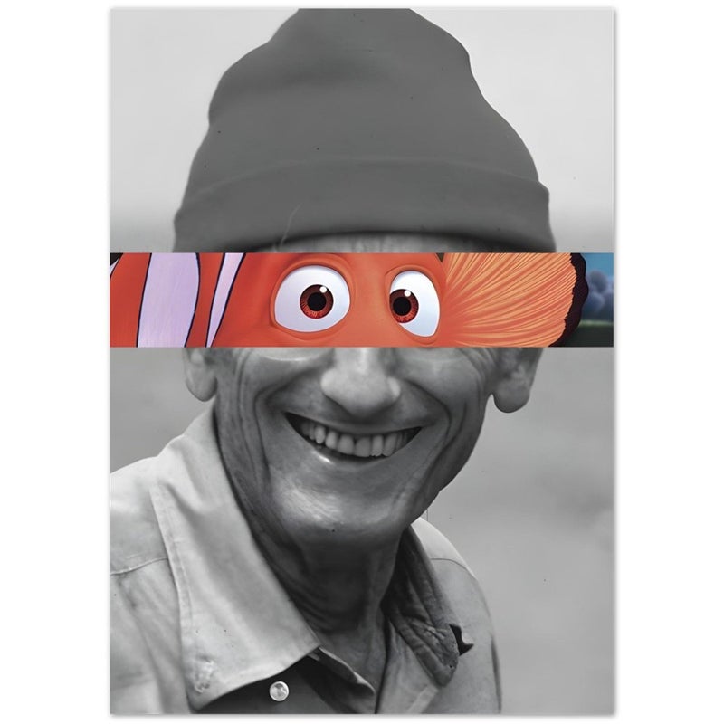 Poster Disney sur photo 50x70 cm gris art moderne décoration murale ...