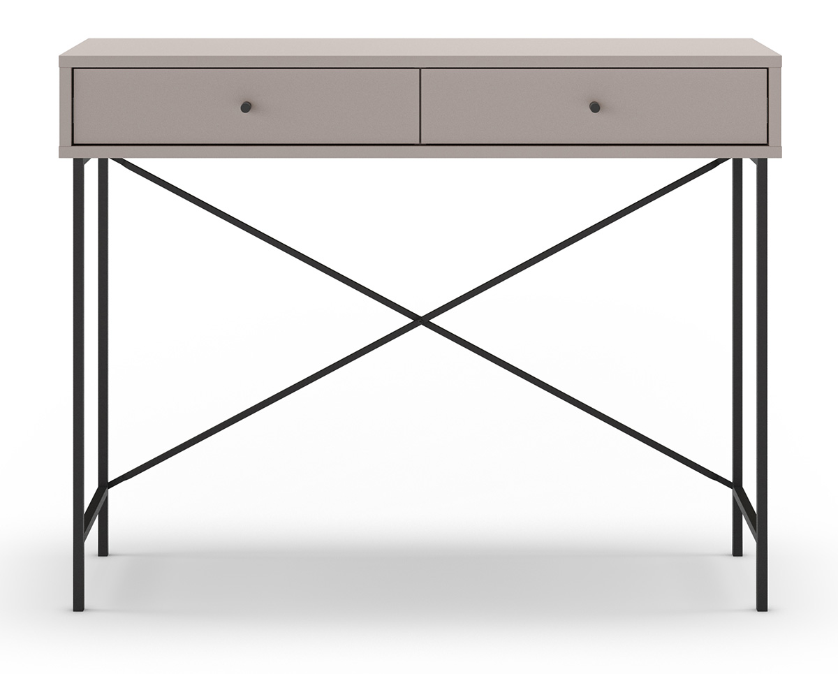 Meuble console, table de console avec 2 tiroirs aspect bois coloris ...