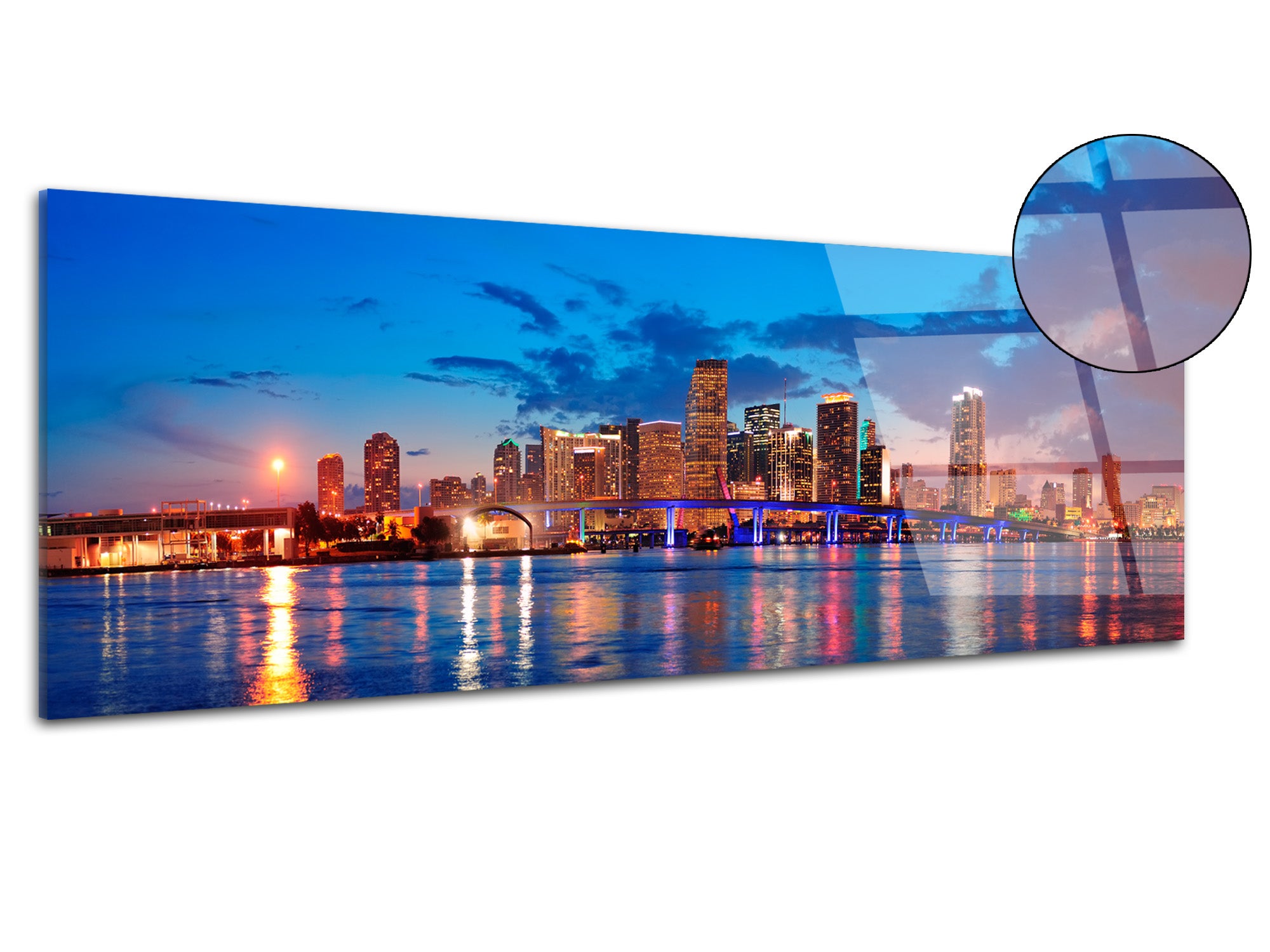Tableau plexiglas decoratif panoramique sur Miami | Leroy Merlin