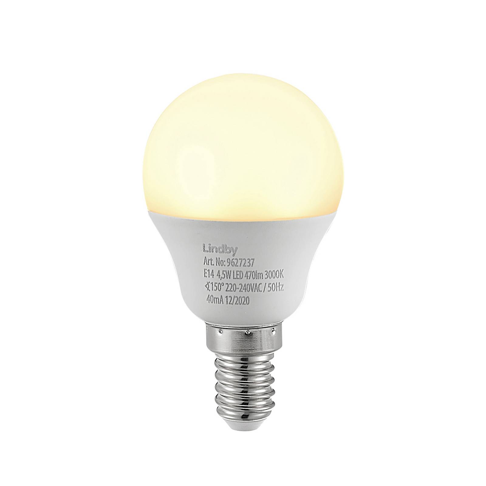 Ampoule LED Lindby, goutte, E14, 4,5W, opale, 3000K, Ampoule lampes LED ...
