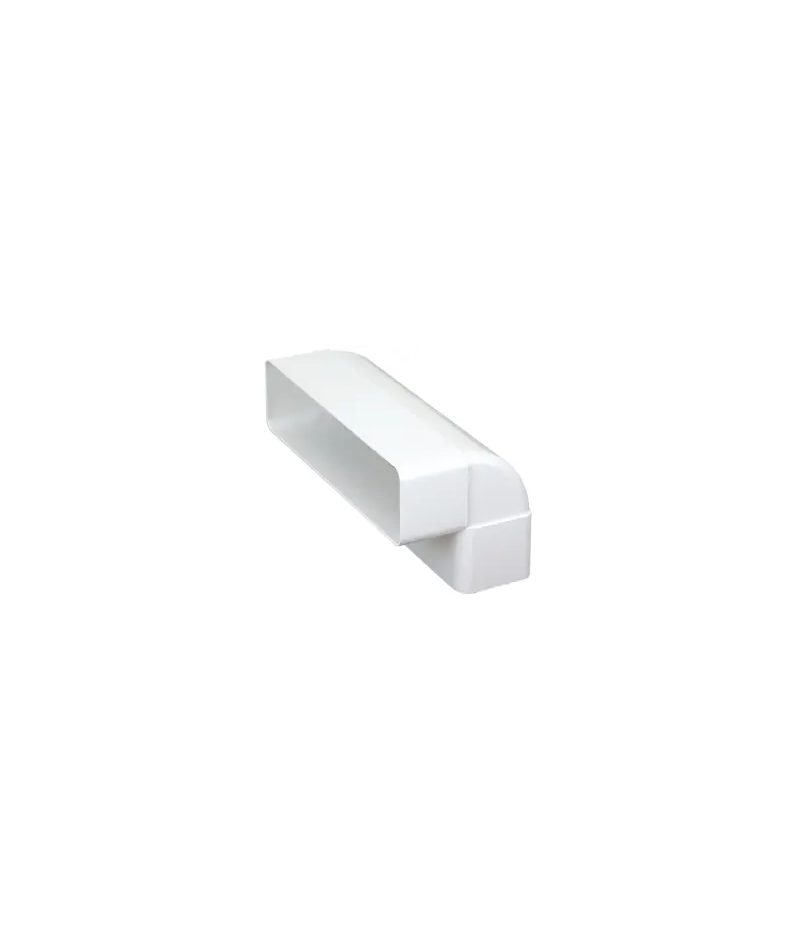 Coude 90° horizontal rectangulaire 55x220 plastique - CH 55x220 ...