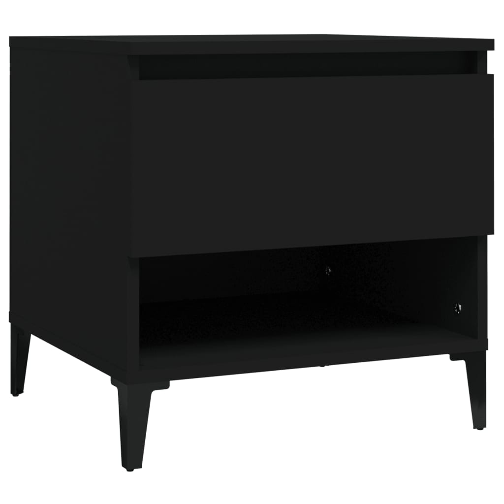 Table d'appoint en contreplaqué noir 50x46x50 cm - COMFORTXL | Leroy Merlin