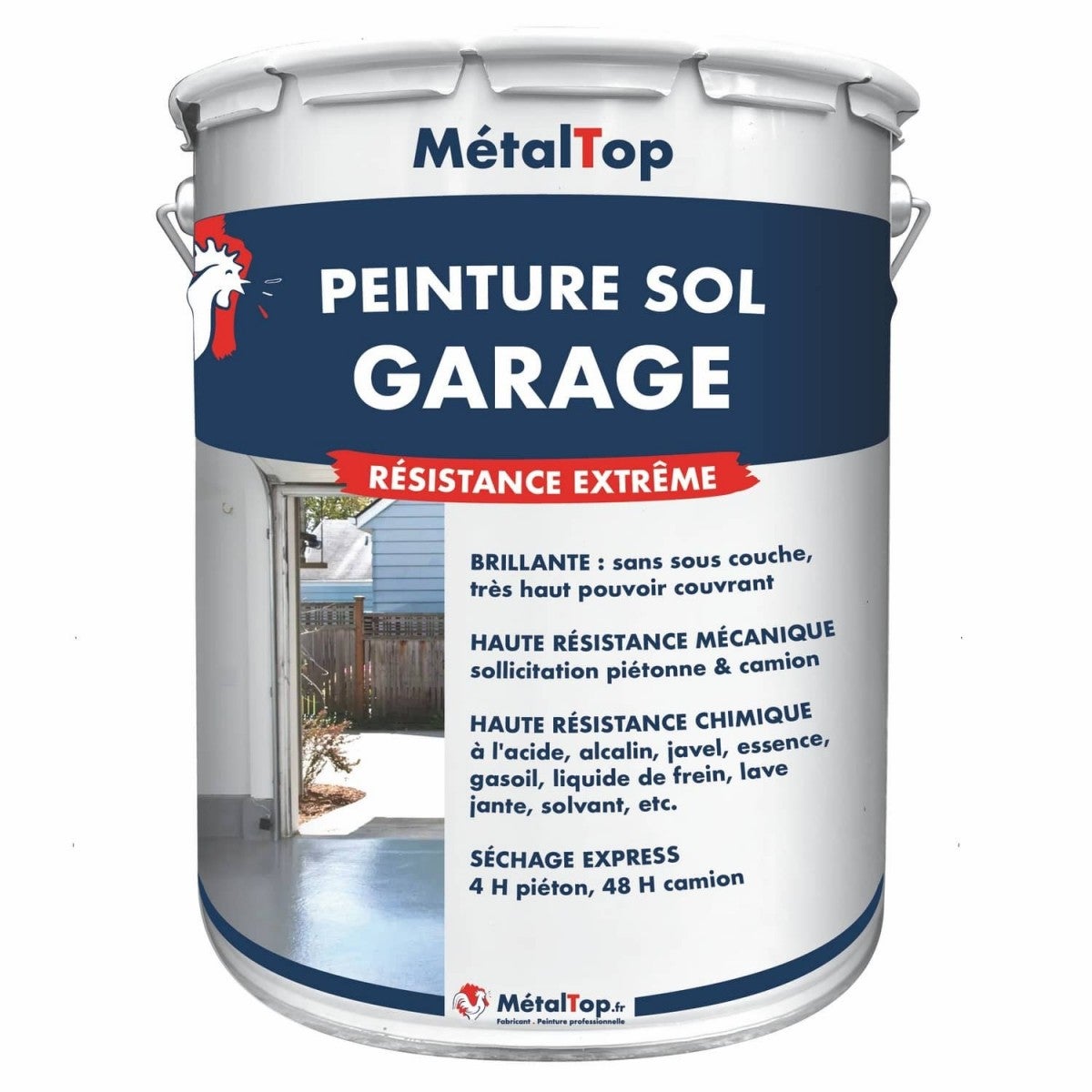 Peinture Sol Garage - Jaune mais - RAL 1006 - 5 L - Métaltop | Bricoman