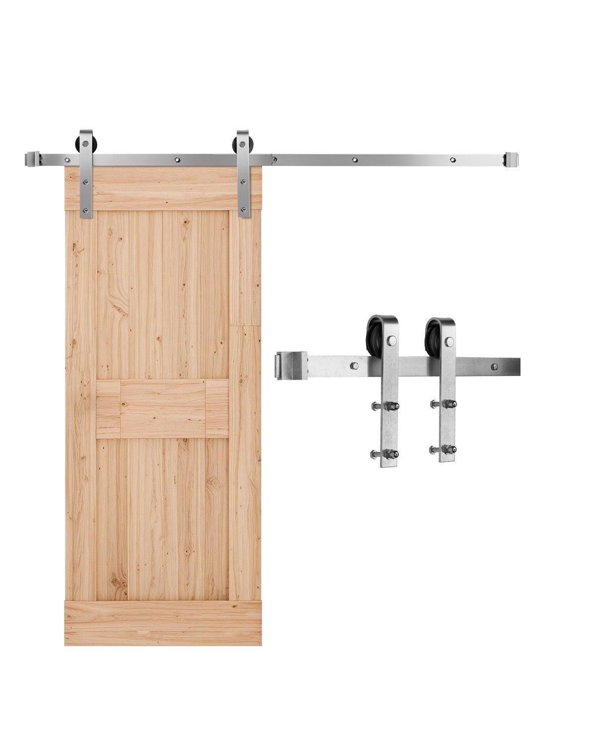 Kit Quincaillerie Porte Coulissante VEVOR, Rail 150 cm, Rouleaux J ...
