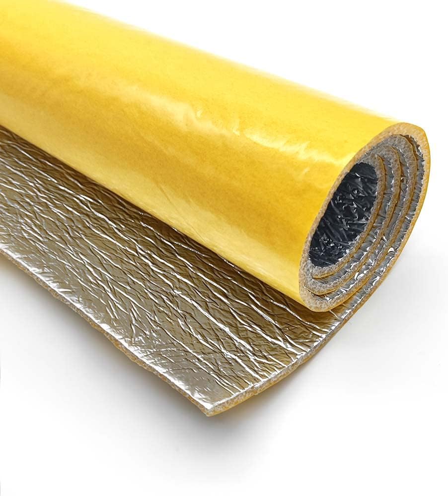 Isolant thermique réfléchissant autocollant 100% aluminium (2,5m x 1,2m ...