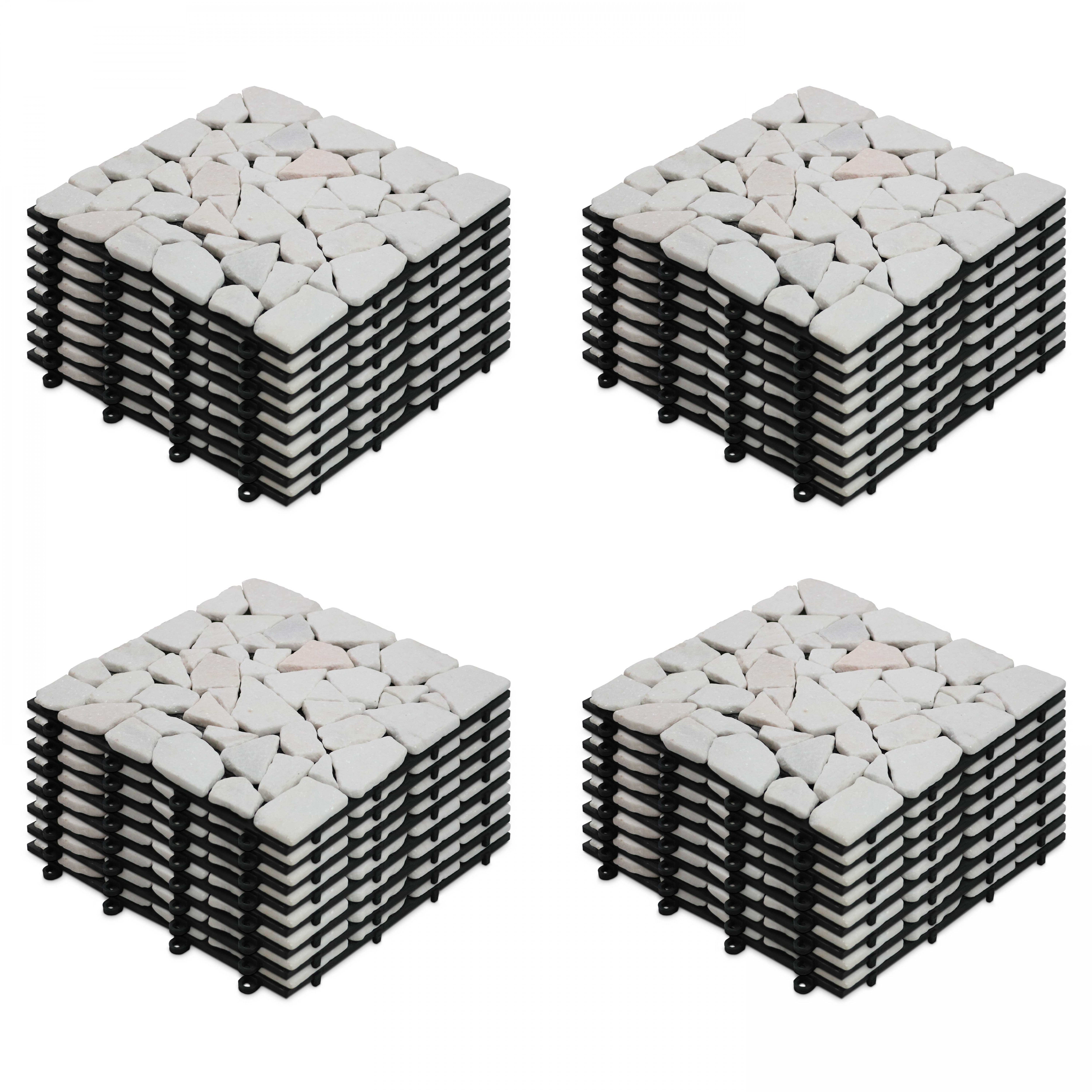 Set di 32 piastrelle ad incastro in marmo bianco | Leroy Merlin