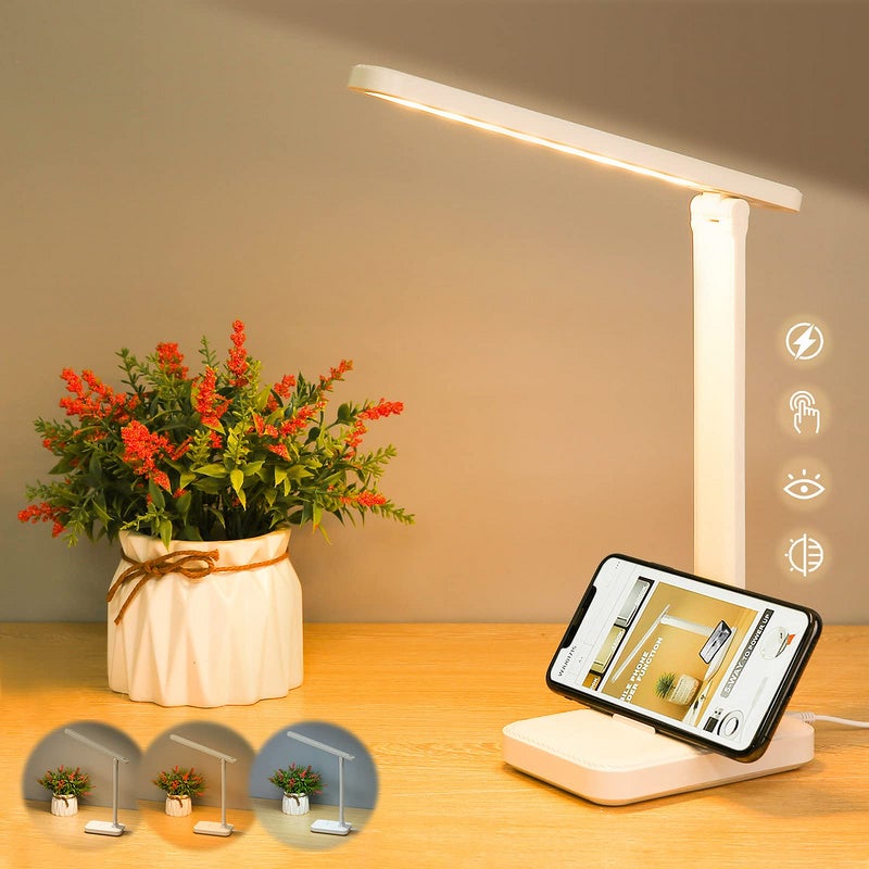 Lampe de bureau,lampe de table LED,pliable 3 couleurs niveaux d ...