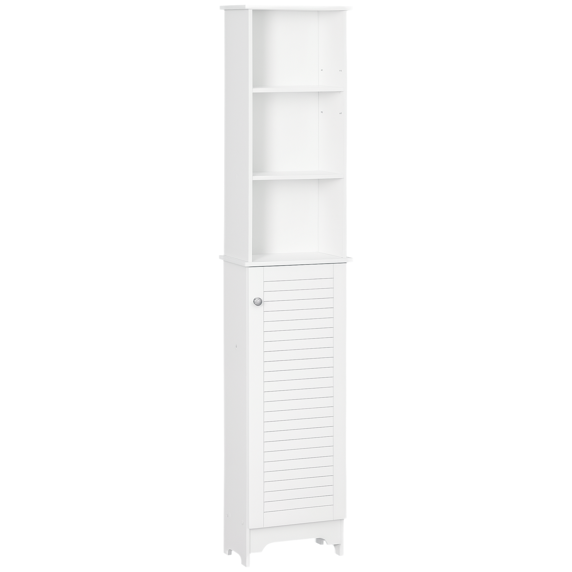 Meuble Colonne Salle de Bain 3 niches Placard Porte persienne 3 ...