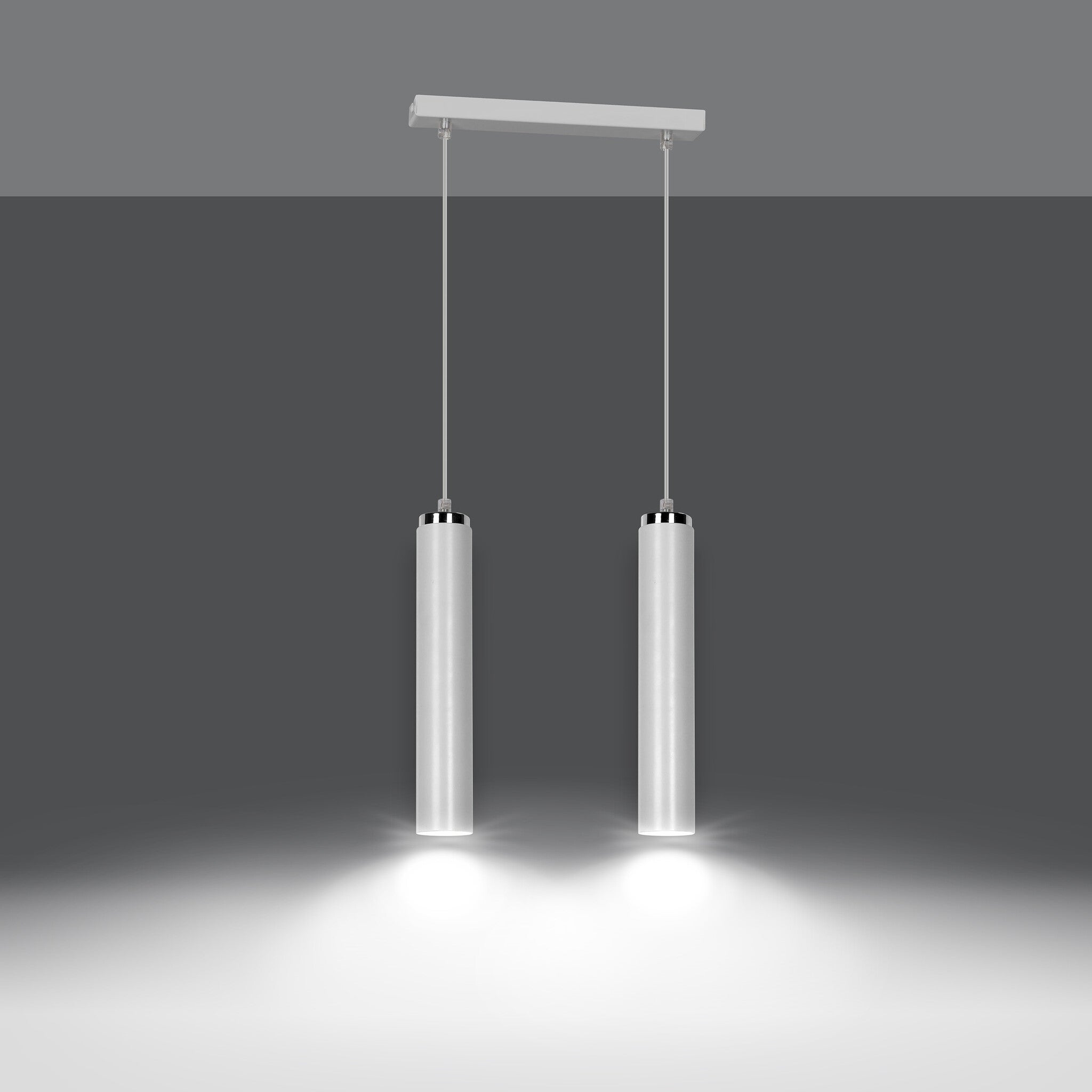 Suspension Vaxjo cylindres blancs 2L 2x GU10 | Leroy Merlin