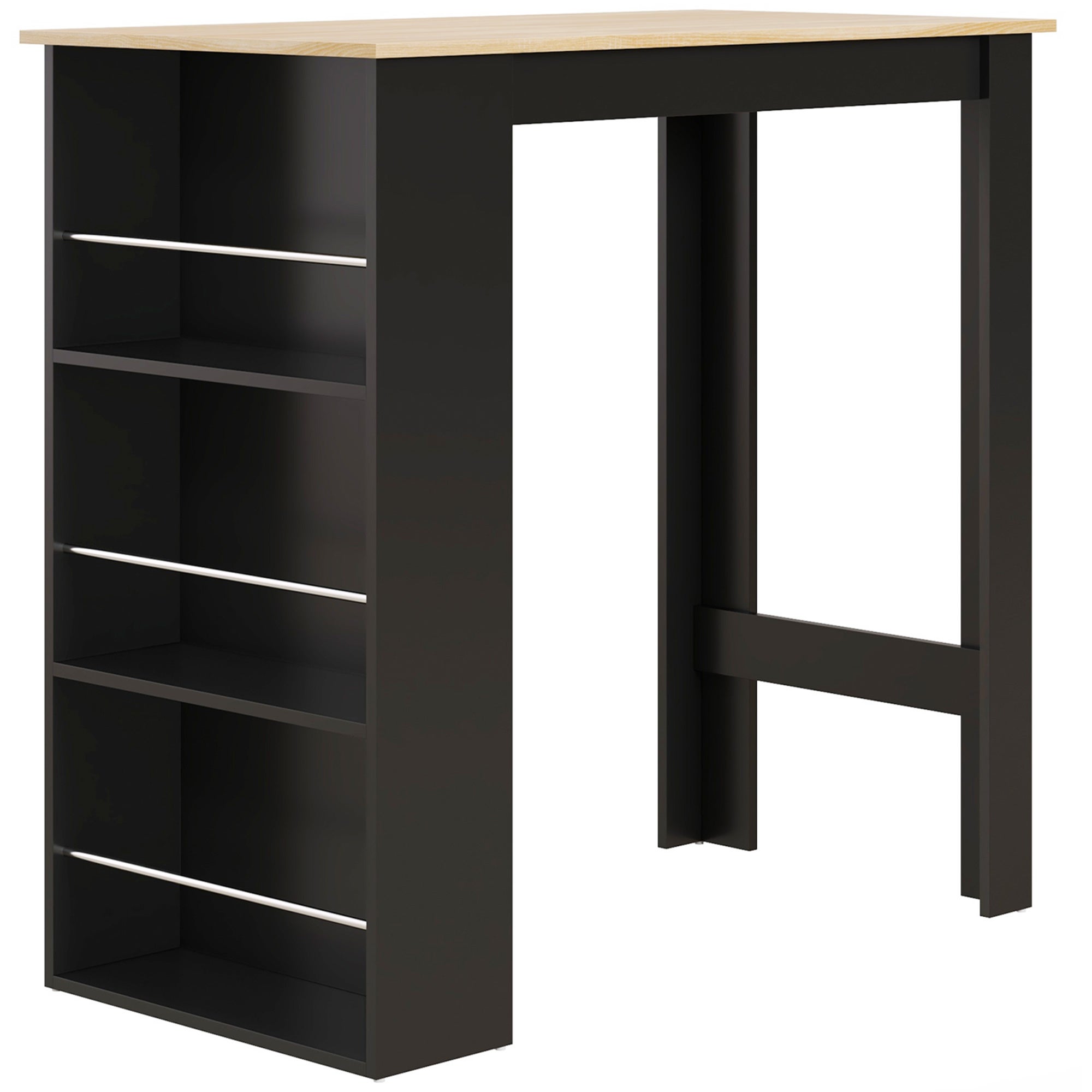 Table de bar table haute de cuisine mange-debout comptoir - 112 x 57 x ...