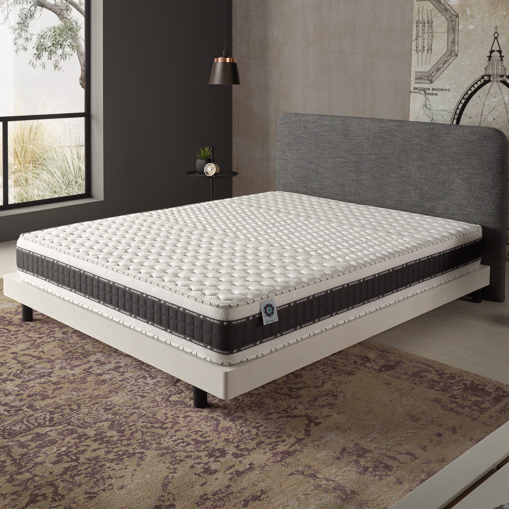 Colchón Luxe Memory 90x190 cm - Gel Memory Foam HR - Blue Latex - Muy ...