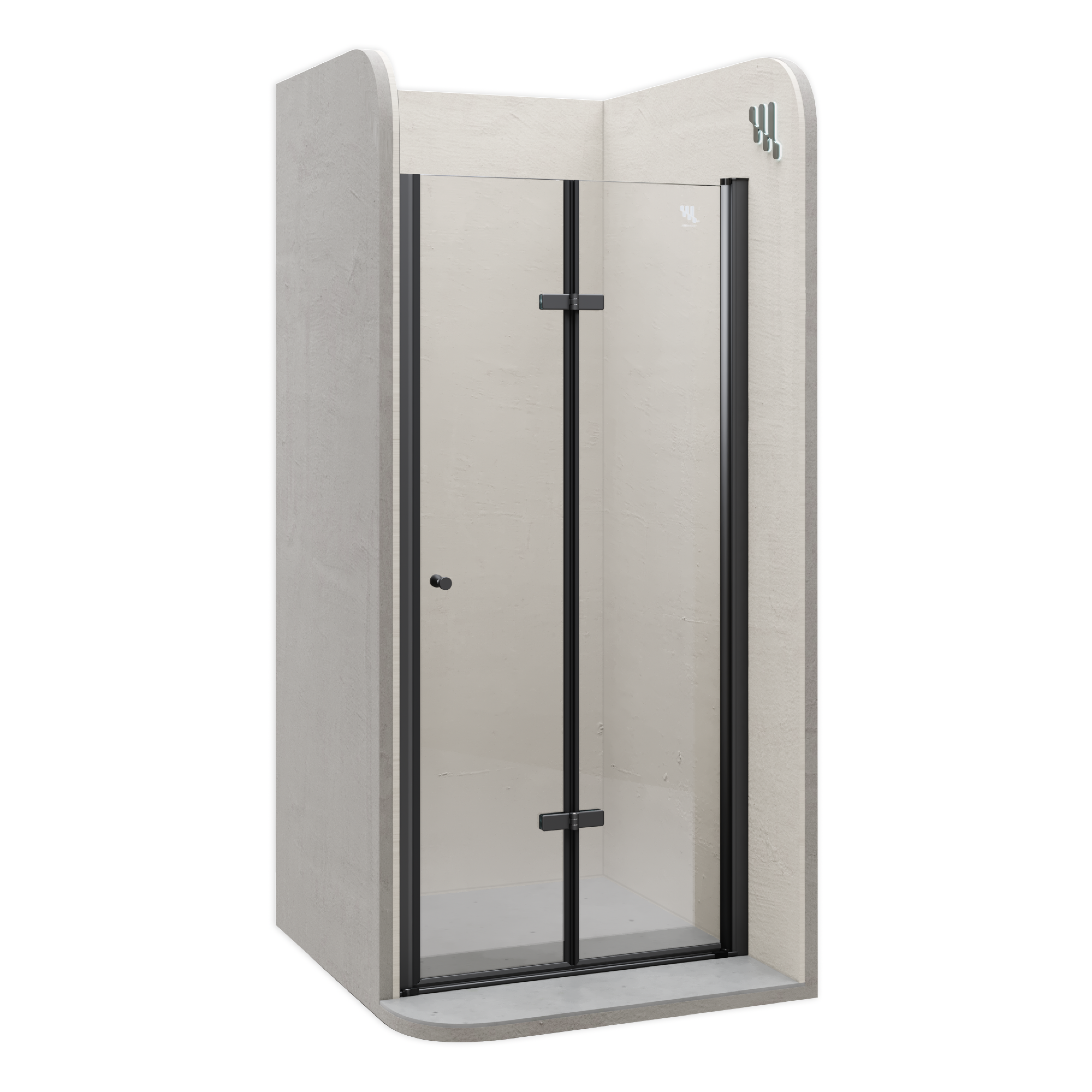 Mampara de Ducha Moments Of Glass Mila 96x195 cm con puerta plegable ...