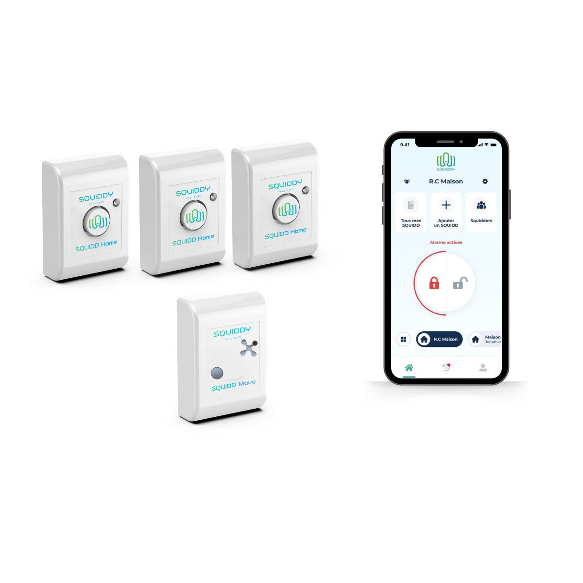 SQUIDDY Pack Alarme 3 Squidd Home & 1 Squidd Move Camping-car | Leroy ...