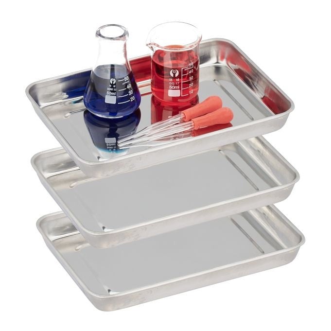 Assiettes de service en inox - 3 pcs | Leroy Merlin
