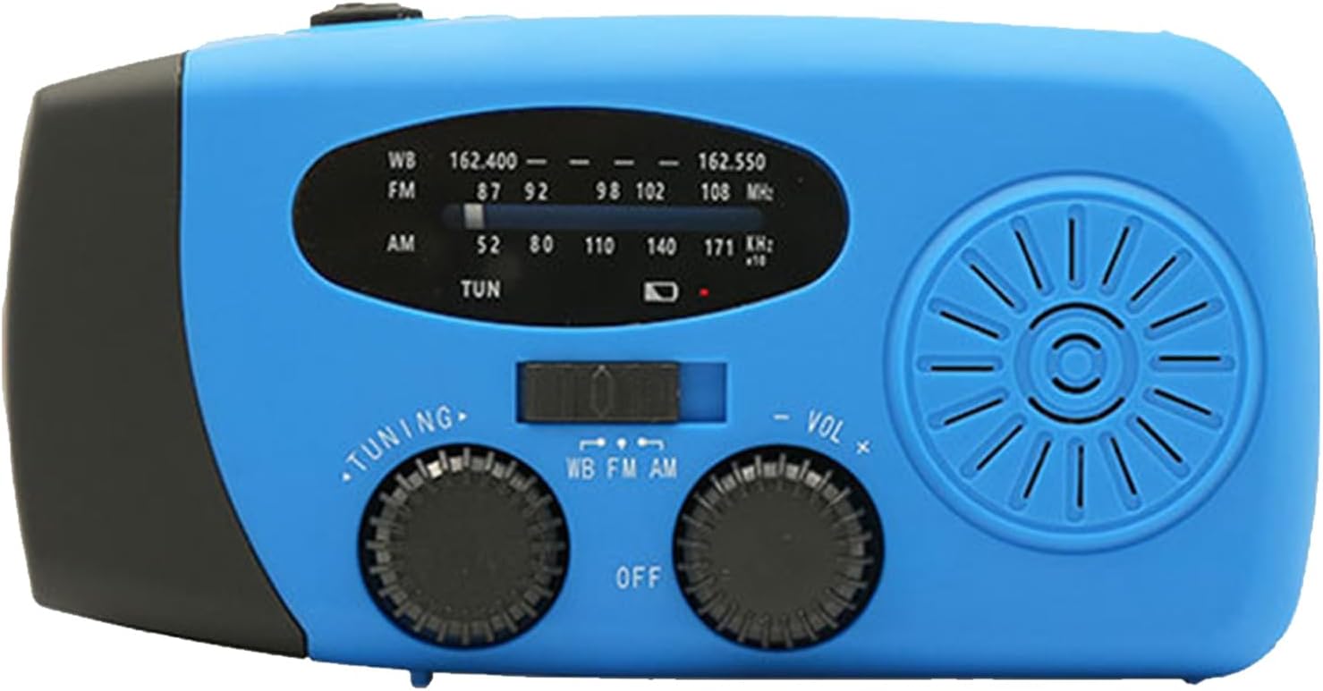Radio météo à manivelle, rechargeable – Radio solaire AM/FM 2000 mAh ...