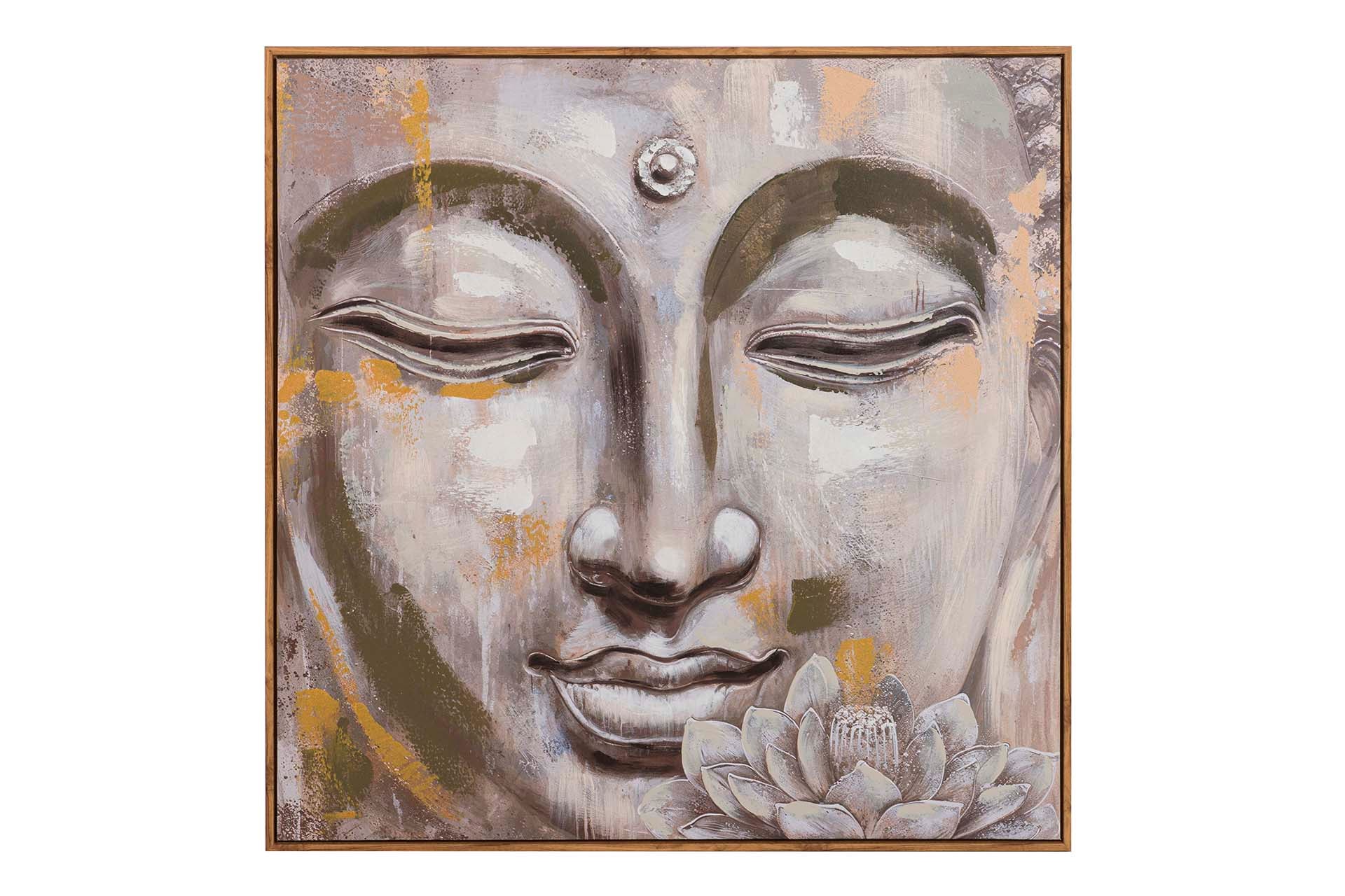 Cuadro Buda 80% Pintado A Mano 80x4x80 Cm | Leroy Merlin