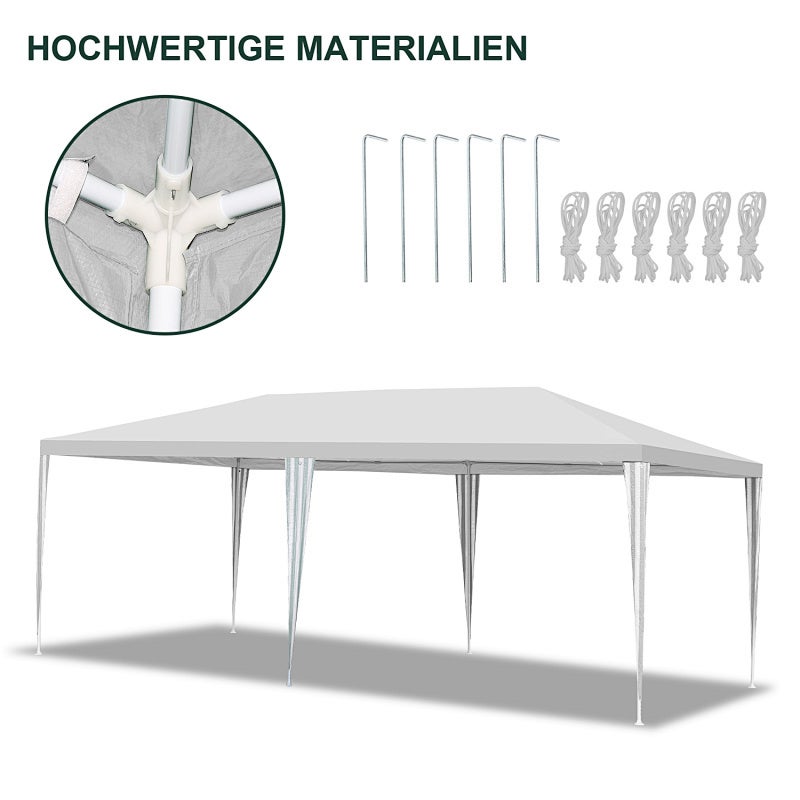 Carpa 3x6 m Carpa para recepciones 4 lonas con ventanas - Pérgola con ...