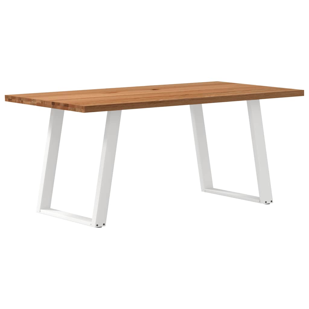 Mesa de comedor rectangular de madera maciza de roble marrón claro | Leroy Merlin
