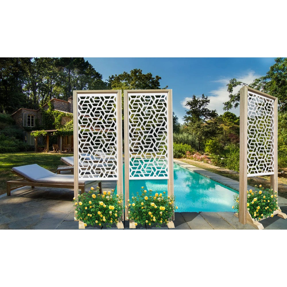 LOSANGE - Separè - Paravent Modulable Autoportant - 70x190cm - En Bois ...