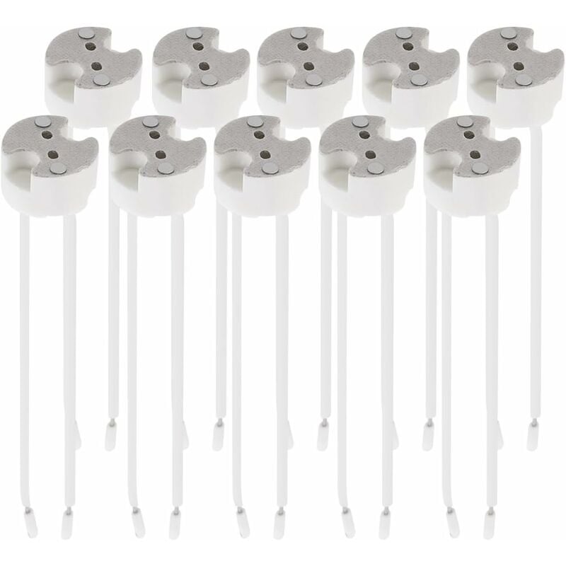 Set of 10x GU5.3 socket - GU5.3 or MR16 socket - Support with 12V cable ...