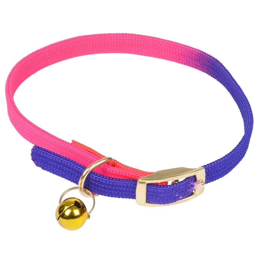 Collier chat avec cloche, néon, 30 cm, vert et jaune, Love Story ...