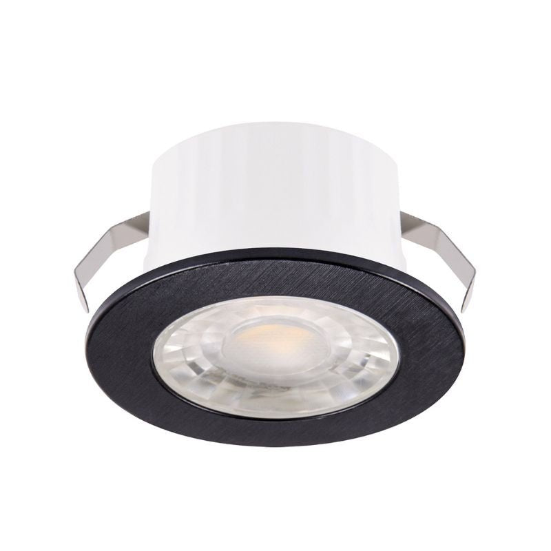 Mini Spot LED Encastrable 3W 38° Rond Noir SMD - SILUMEN | Leroy Merlin
