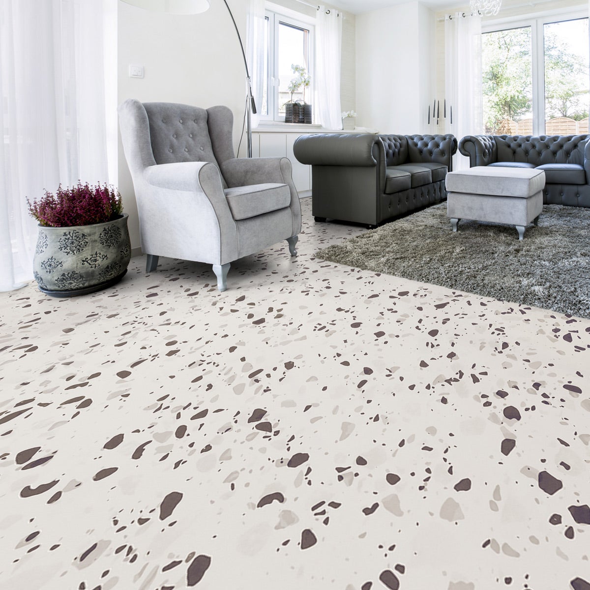 Rollo adhesive suelo terrazzo antideslizante impermeable por metros ...