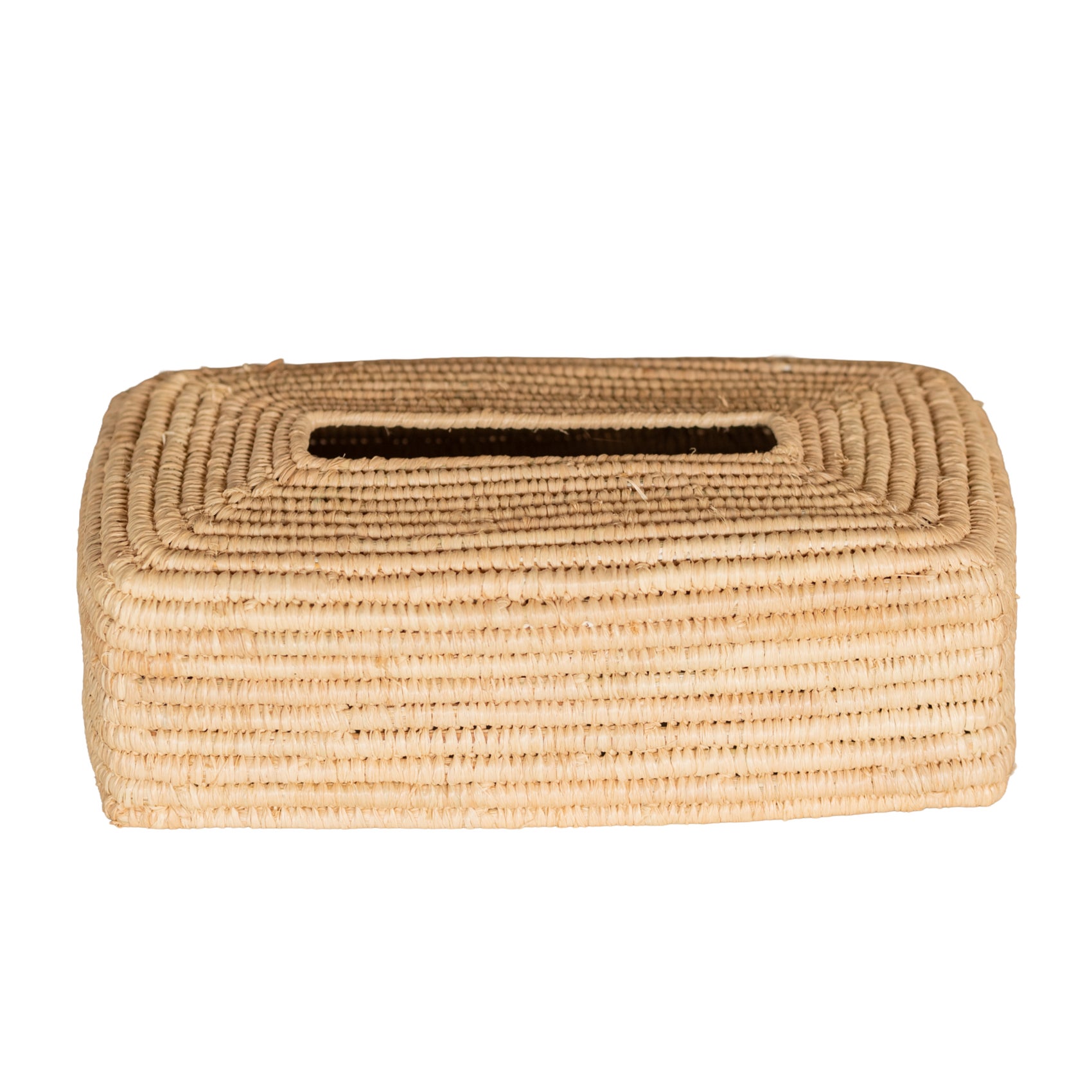 Boîte à mouchoirs en feuille de palmier naturel - Naturel - 24x13 cm ...